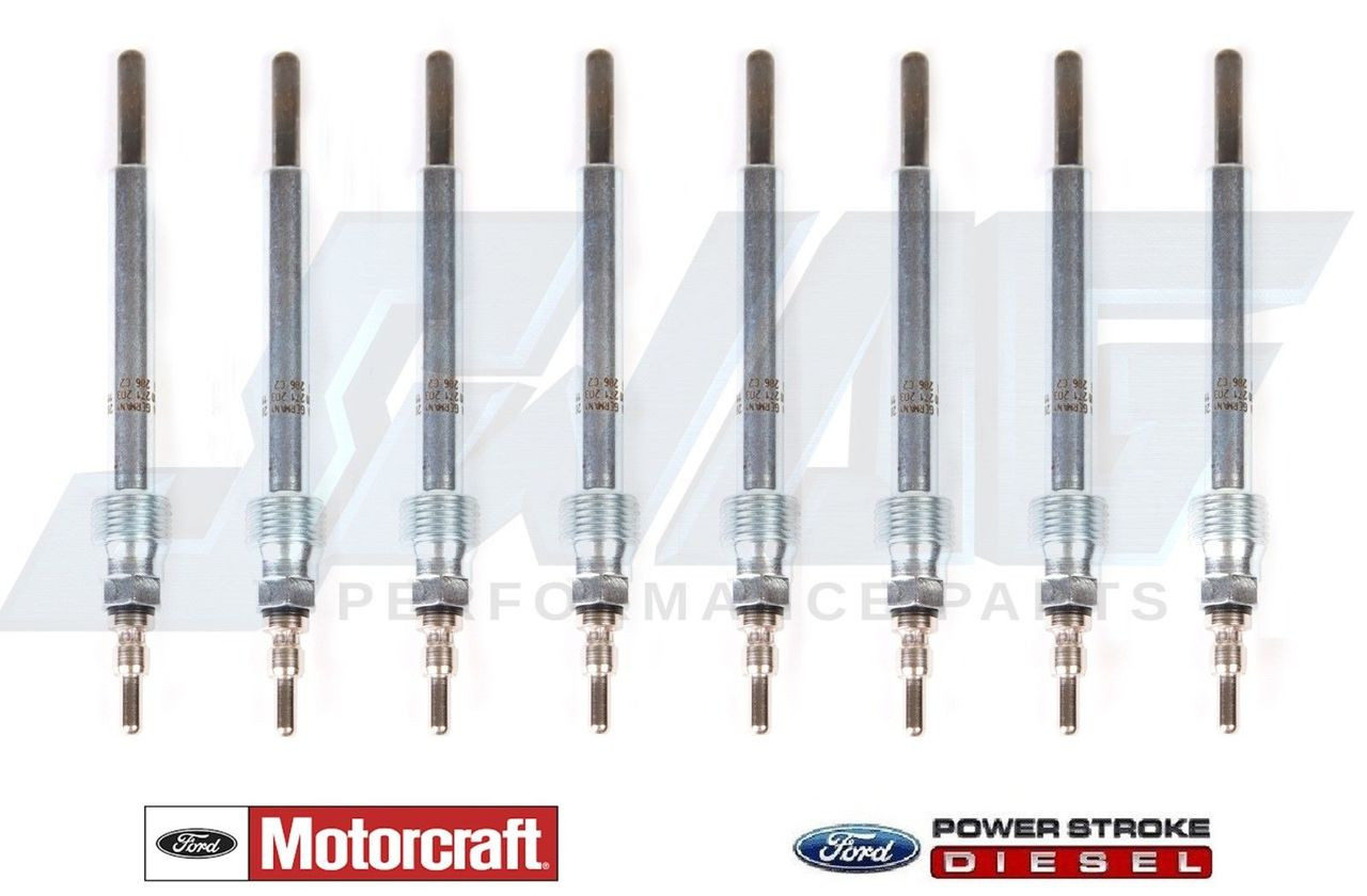 MOTORCRAFT 6.0L POWERSTROKE DIESEL OEM GLOW PLUG SET OF 8