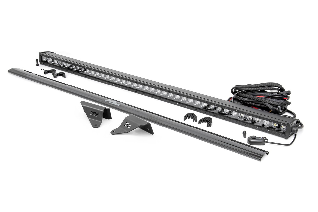 Rough Country - LED Light Kit - Upper Windshield - 40 in. Black Single ...