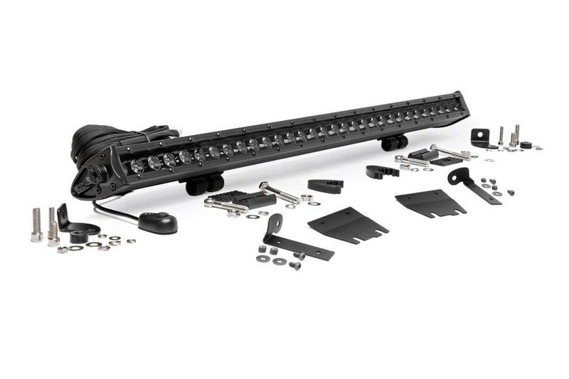 Rough Country - LED Light Kit - Hood Mount - 30 in. Black Single Row ...