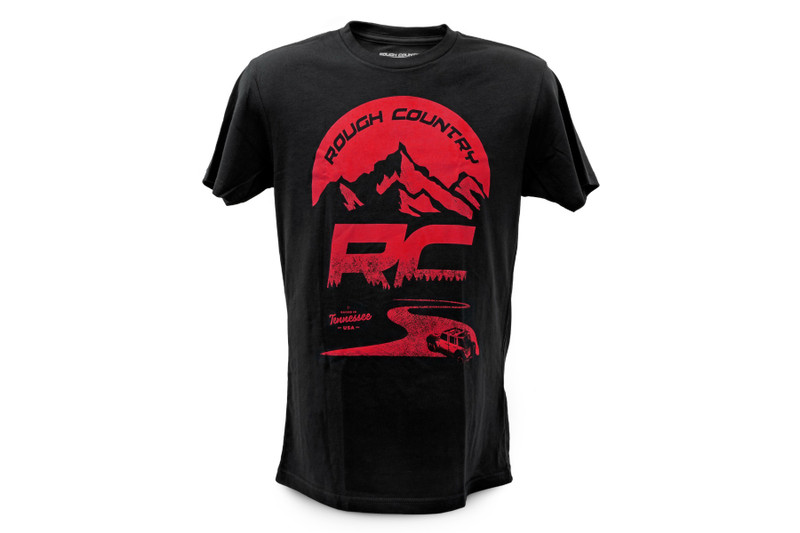 Rough Country - Rough Country T-Shirt - RC Mountains - Black - LG ...