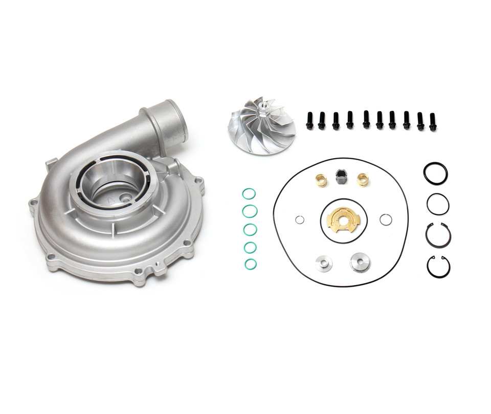 Upgraded Compressor Housing Kit 63 MM With Turbo Rebuild For 06-07 6.6L ...