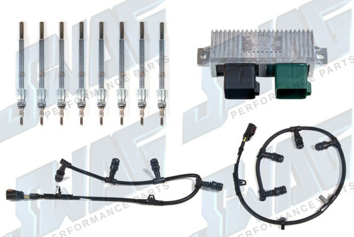 05-07 6.0L Powerstroke Diesel OEM Motorcraft Glow Plug Set With Harness ...