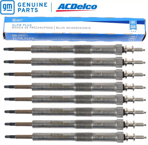 GM Glow Plug Set of 8 - 2017-2023 GM 6.6L L50 Duramax Diesel - 12725202 ...