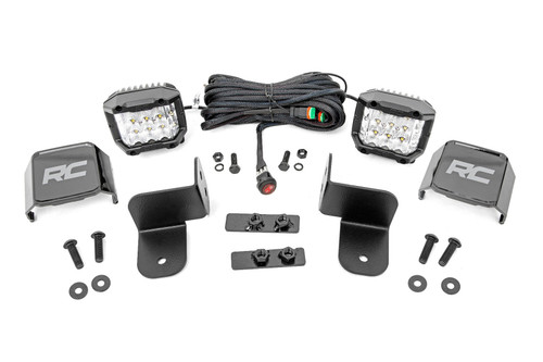 Rough Country - LED Light Kit - Rear Mount - 2 in. Chrome Pair - Wide ...