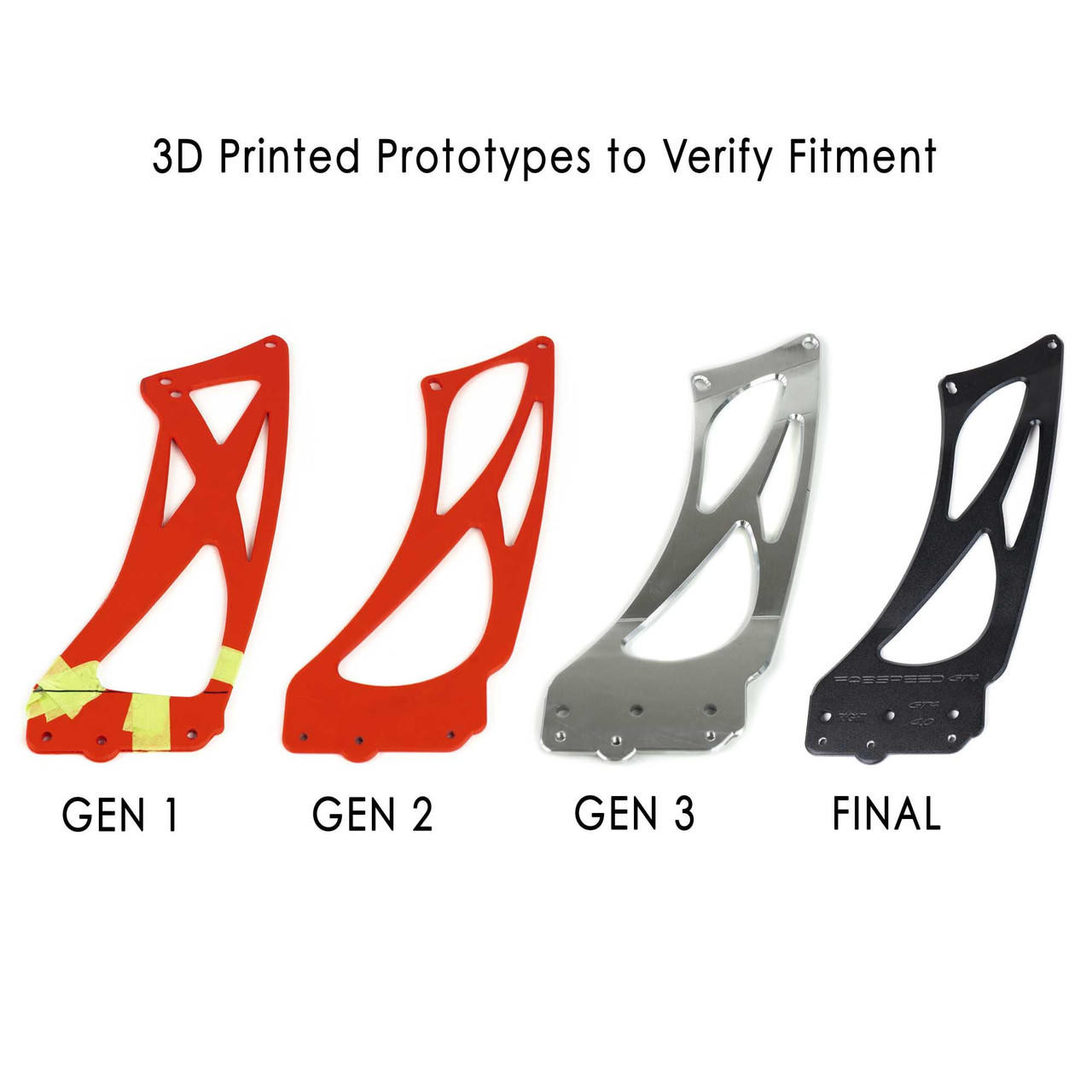 Fabspeed Porsche 981/718 Cayman GT4 Monoblock Wing Risers (2015 ...