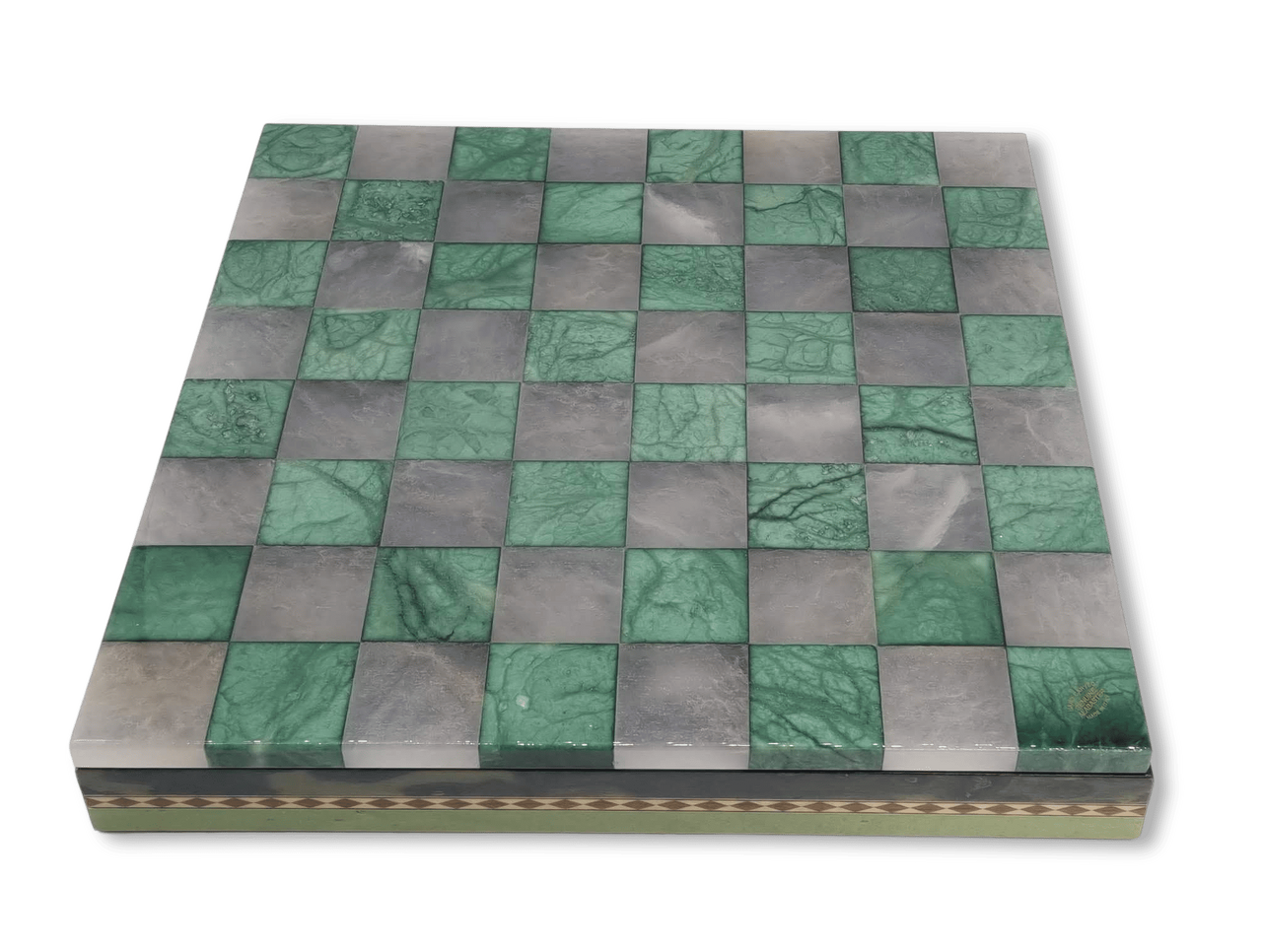 Emerald Ice Green & White Alabaster Chess Set | Chess World Australia