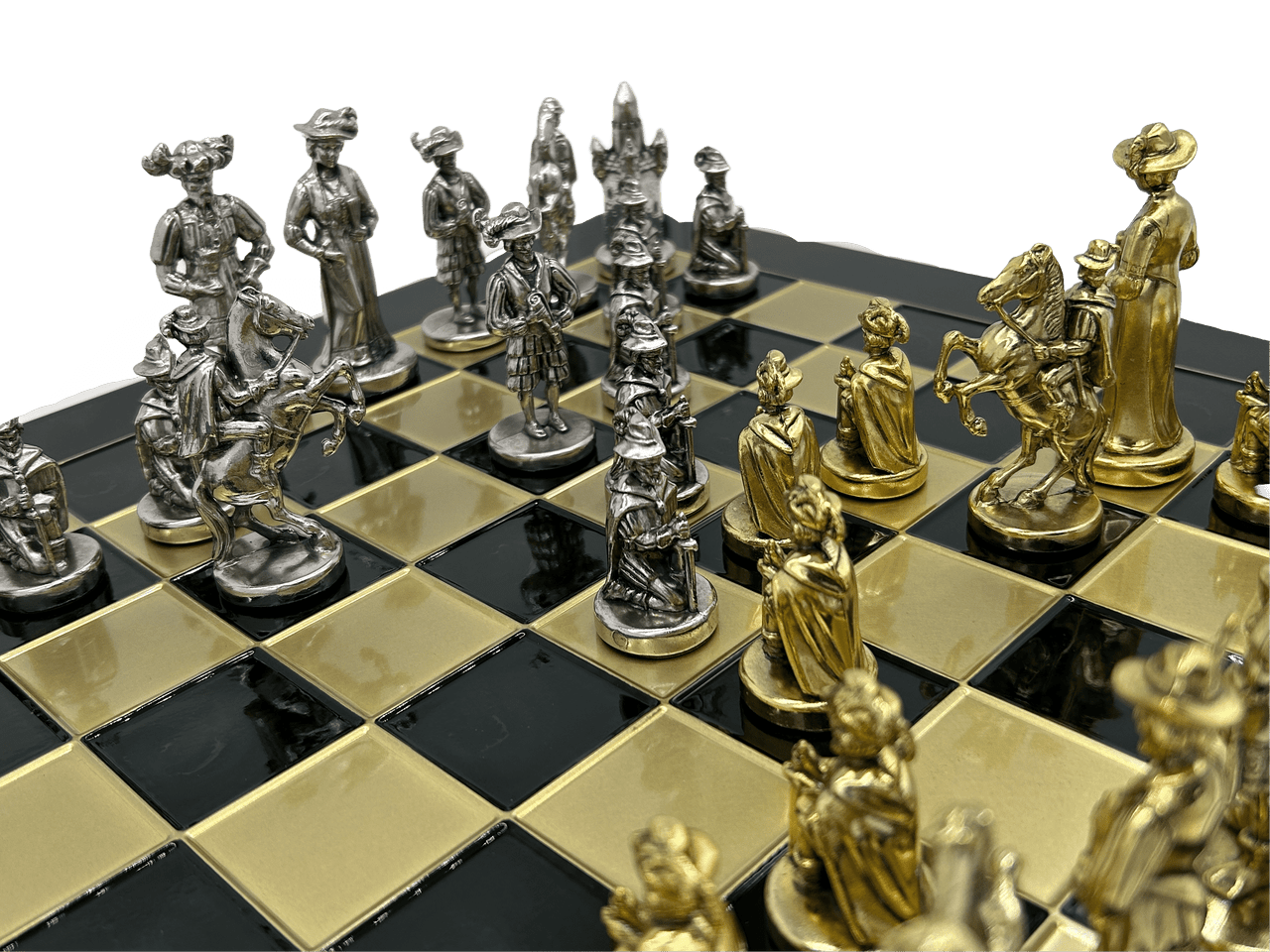 Green & Gold Renaissance Knights | Chess World