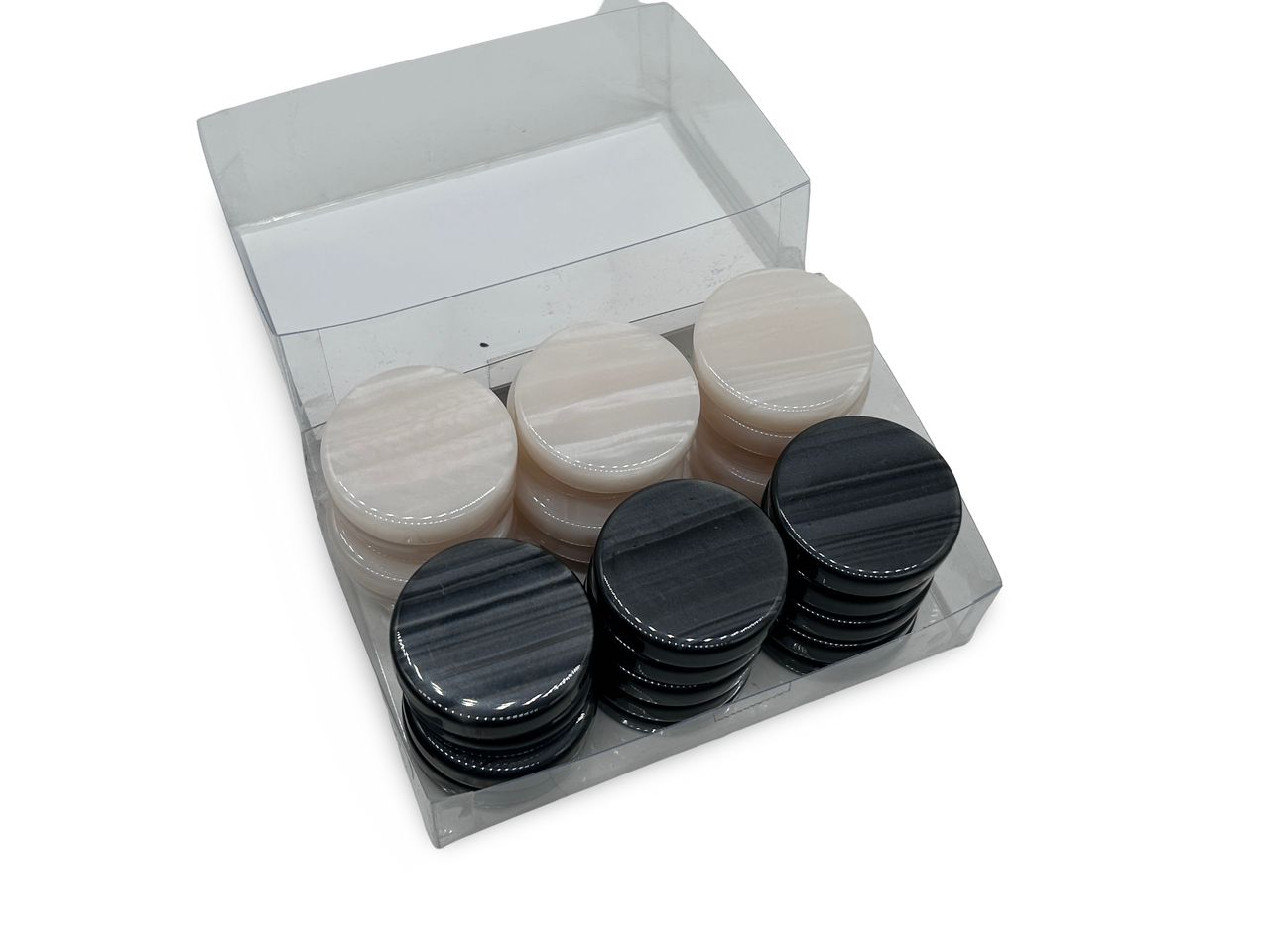 Mother of Pearl Black & White Premium Checkers Set | Chess World Australia