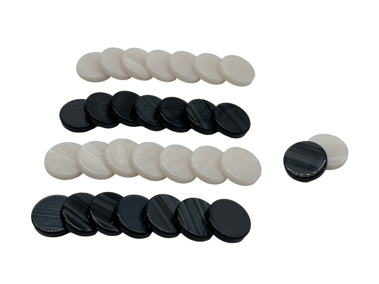 Mother of Pearl Black & White Premium Checkers Set | Chess World Australia