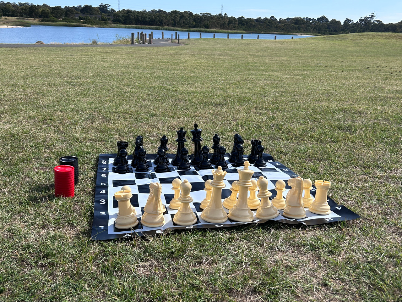 2-in-1 Garden Chess & Checkers Set | Chess World