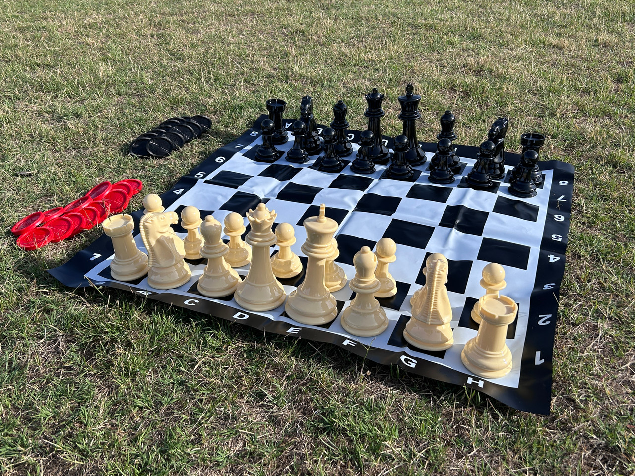 2-in-1 Garden Chess & Checkers Set | Chess World