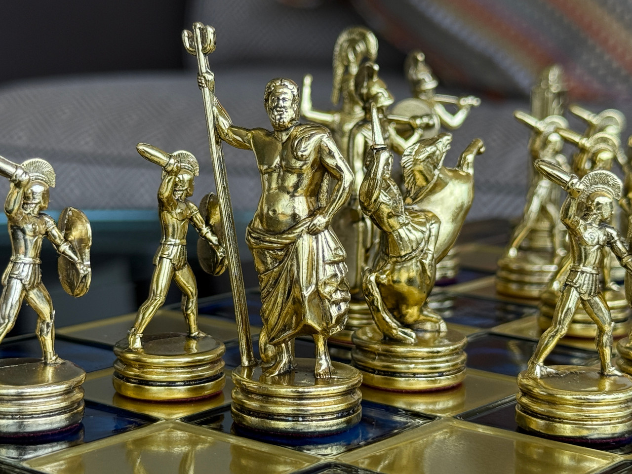 Blue & Gold Aegean Mythology Heroes | Chess World Australia
