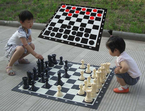 2-in-1 Garden Chess & Checkers Set | Chess World