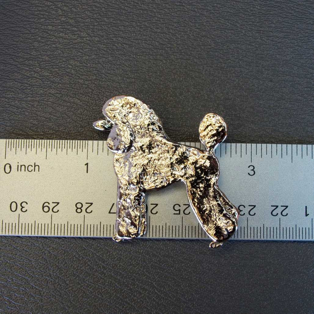 Poodle Pin - Unique Pewter Poodle Gift - TheMagicZoo.com