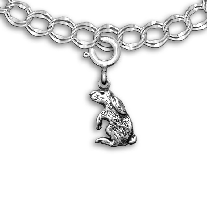 Sterling Silver Rabbit Charm - Rabbit Jewelry
