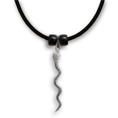 Pewter Snake Necklace - Reptile Jewelry - TheMagizZoo.com