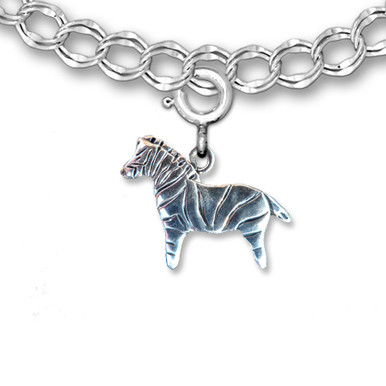 Sterling Silver Zebra Charm