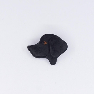 Vintage Polymer Clay Black Lab Pin