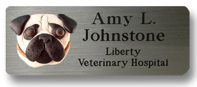 Polymer Clay Name Badge with One Polymer Clay Animal Choice