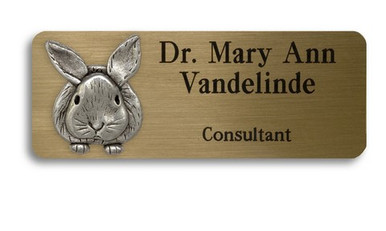 Rabbit Name Badge - Bunny Name Tags - Rabbit Name Tags