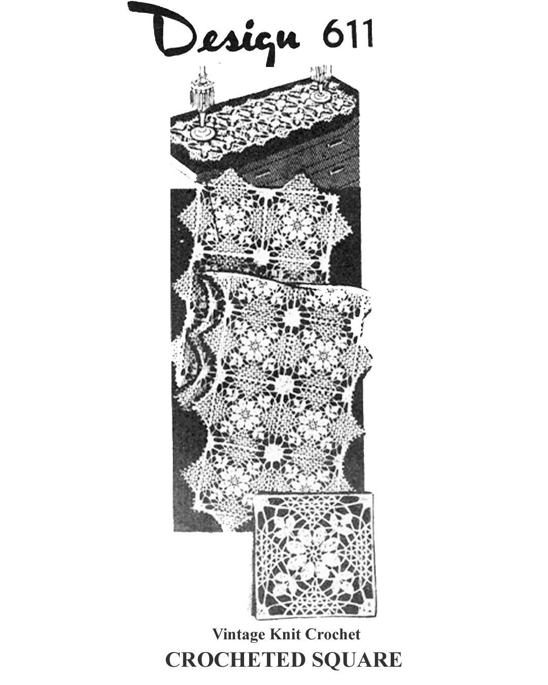 Alice Brooks 7038, Crochet Pansy Square Pattern