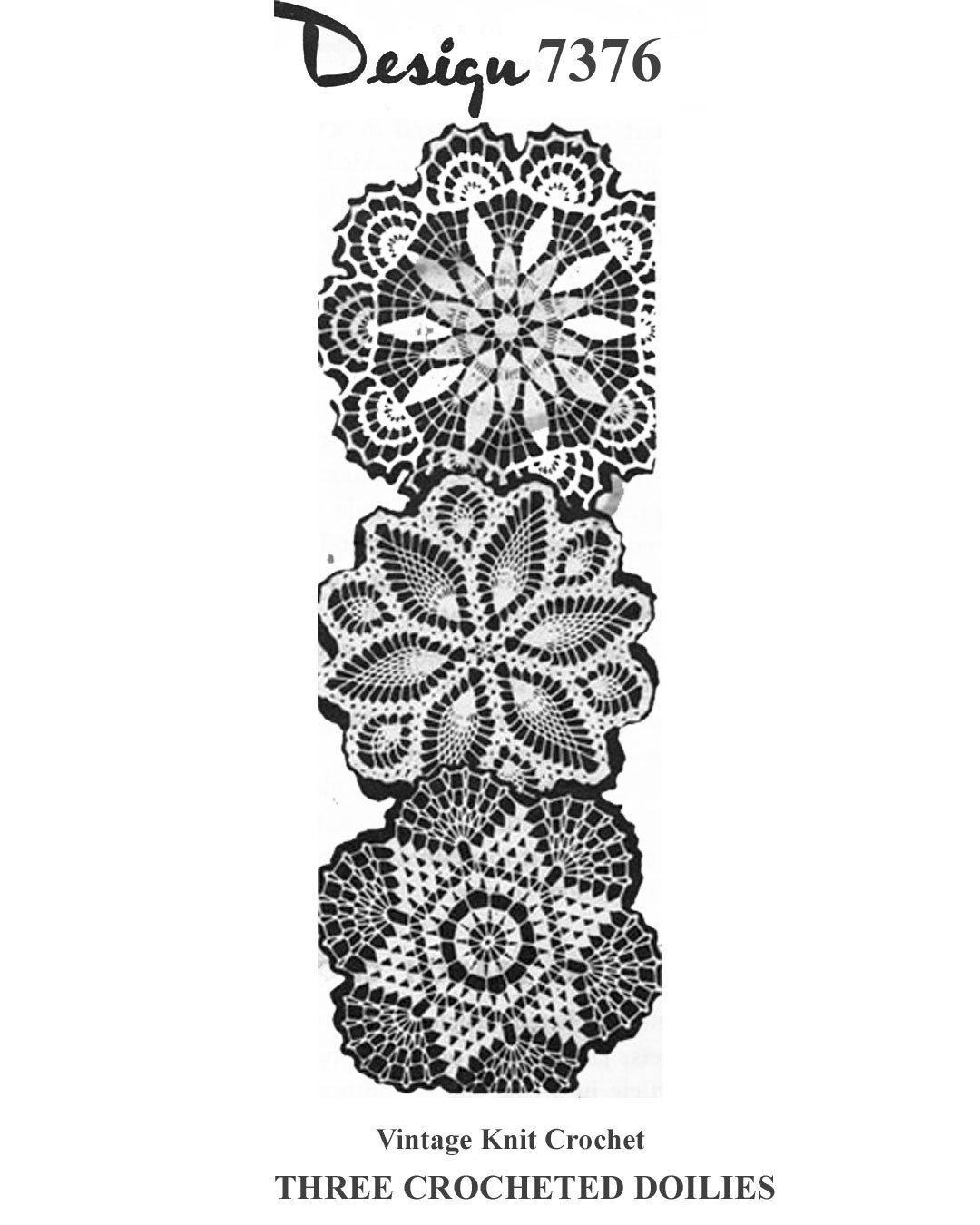 Vintage Crochet Doilies Pattern, Buffet Set Alice Brooks Mail Order ...