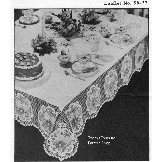 Filet Crochet Edgings Pattern, Church Linens, Laura Wheeler 810