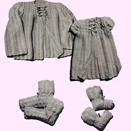 Romantic Knitted Lace Bed Jacket Pattern