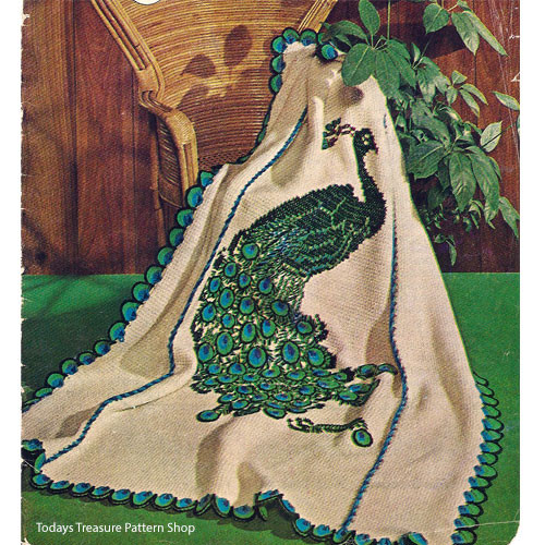 Heirloom Rose Embroidered Crochet Afghan Pattern