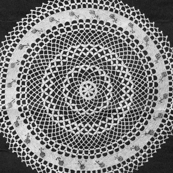 Crochet Irish Rose Doily pattern with motif border, Vintage Workbasket ...
