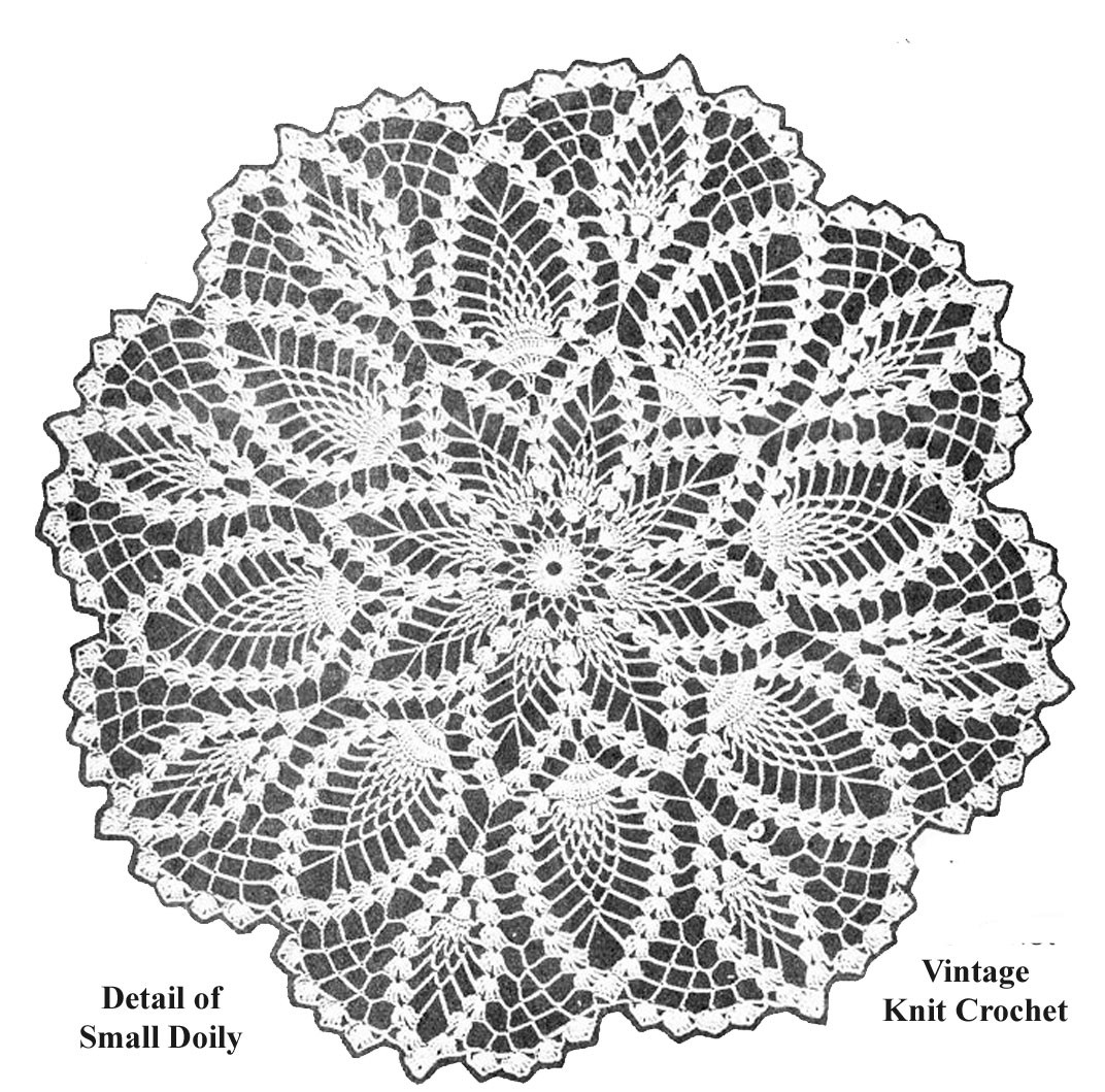 Small Large Pineapple Doily Crochet Pattern Design 7102