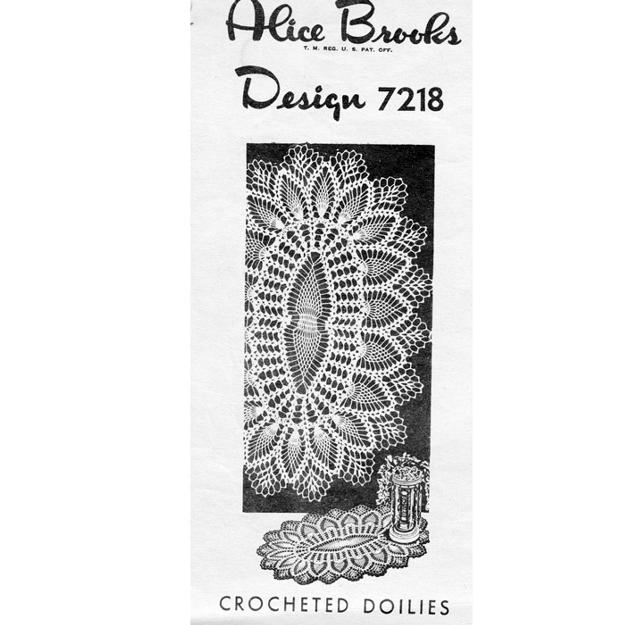 Crochet Pineapple Doily Runner Pattern Mail Order Design 792