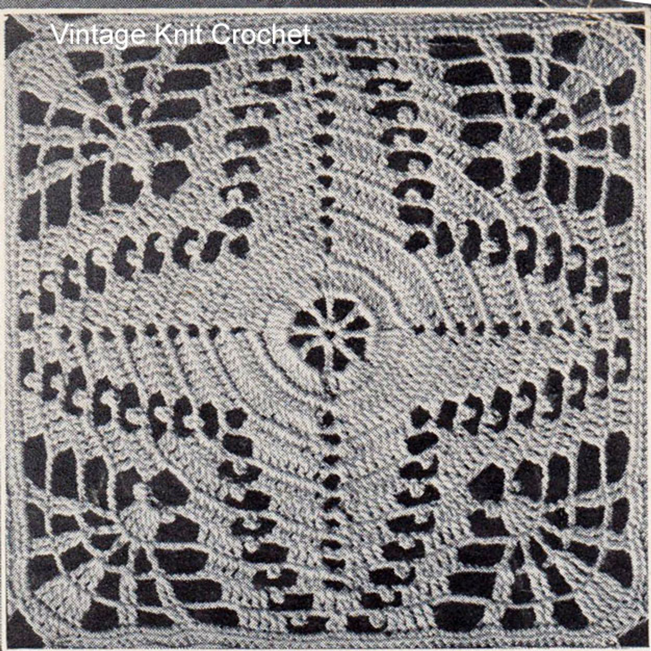 Filet Crochet Bedspread Pattern Diamonds In Lacet Stitch
