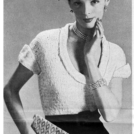 Knitted Cap Sleeve Ribbon Blouse PDF Pattern