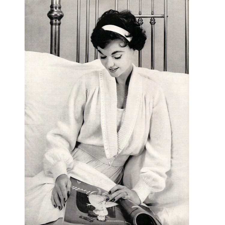 Long Sleeve Bed Jacket Knitting Pattern