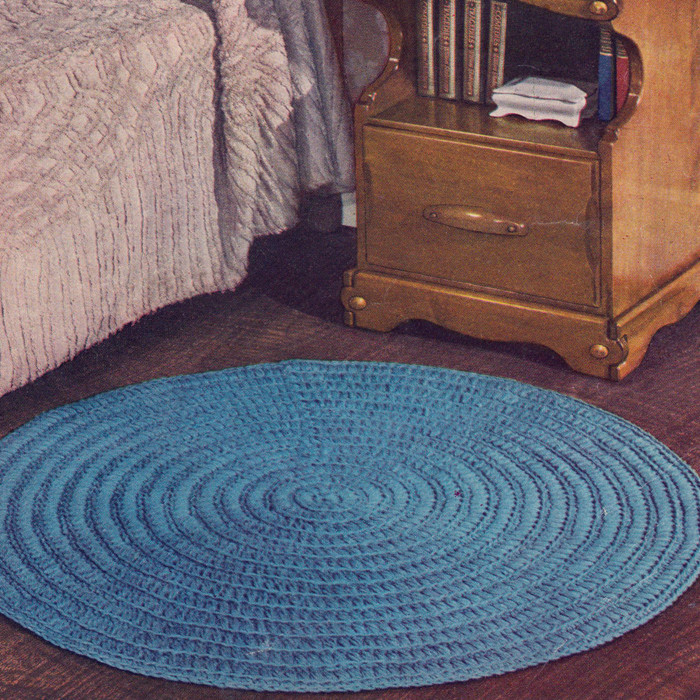 Beginners Round Rug Crochet Pattern is 31 inches