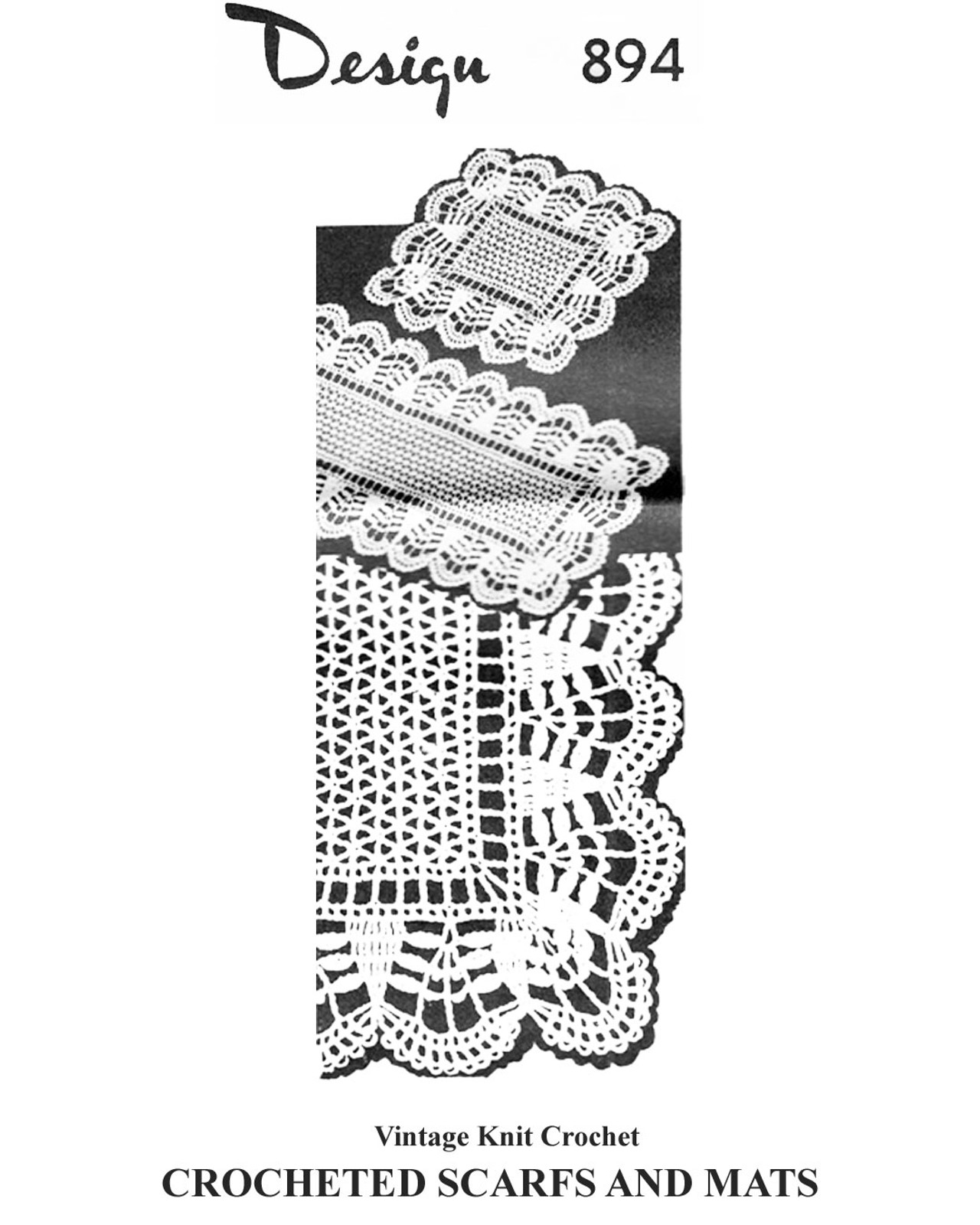 Spiderweb Crochet Runner Mats Pattern Pineapple Border Design 3075