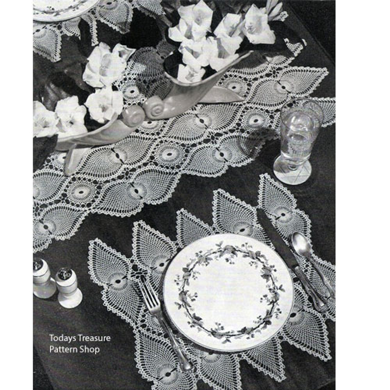 Crochet Pineapple Tablecloth Pattern Anne Cabot No 2467