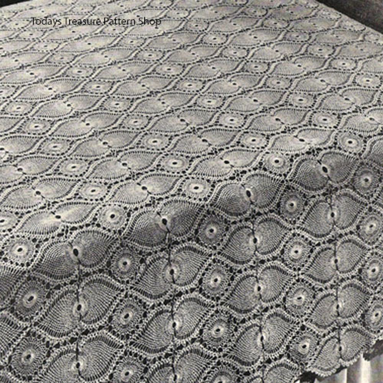 Pineapple Doily Tablecloth Bedspread Crochet Pattern