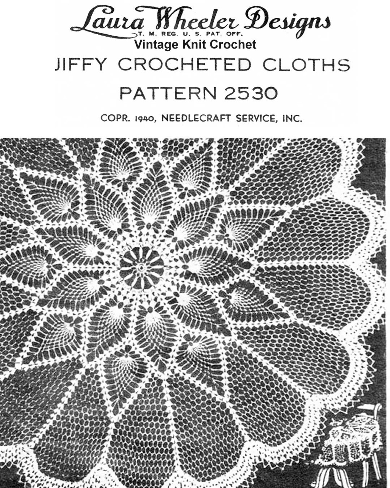 Crochet Poinsettia Cloth Pattern Laura Wheeler 1837