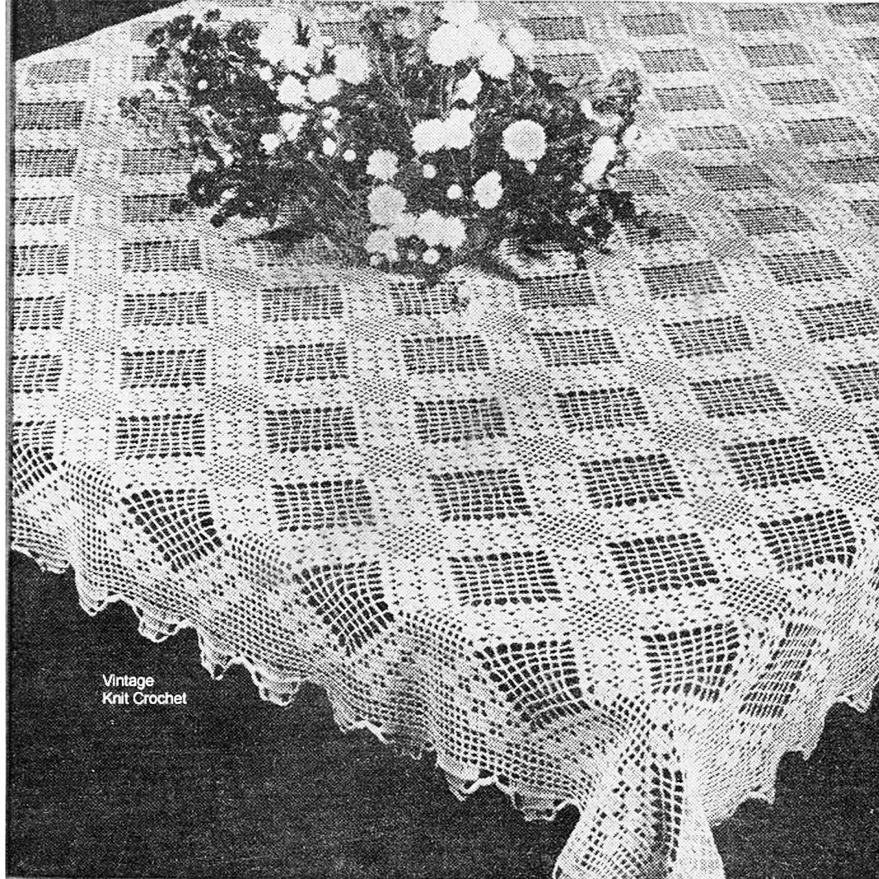 Crocheted Pineapple Bedspread Tablecloth Runner Pattern
