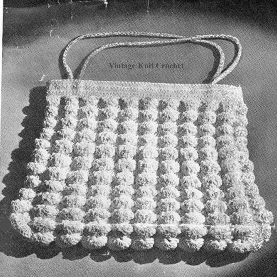 Crocheted Roman Numeral Oval Handbag Pattern