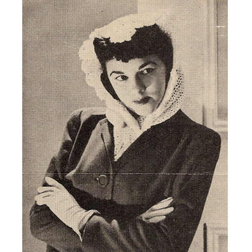 Crochet French Neck Scarf Pattern Vintage 1940s