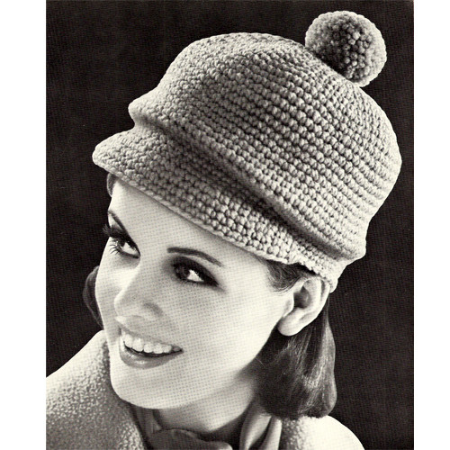 Crochet Newsboy Visor Hat Pdf Pattern