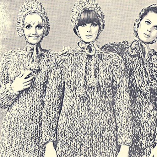 Easy Tweed Pullover Sweater Knit Pattern, Big Needles