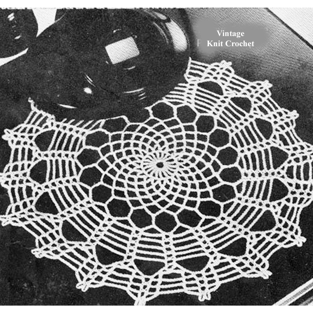 Vintage Crochet Spiderweb Doily Pattern