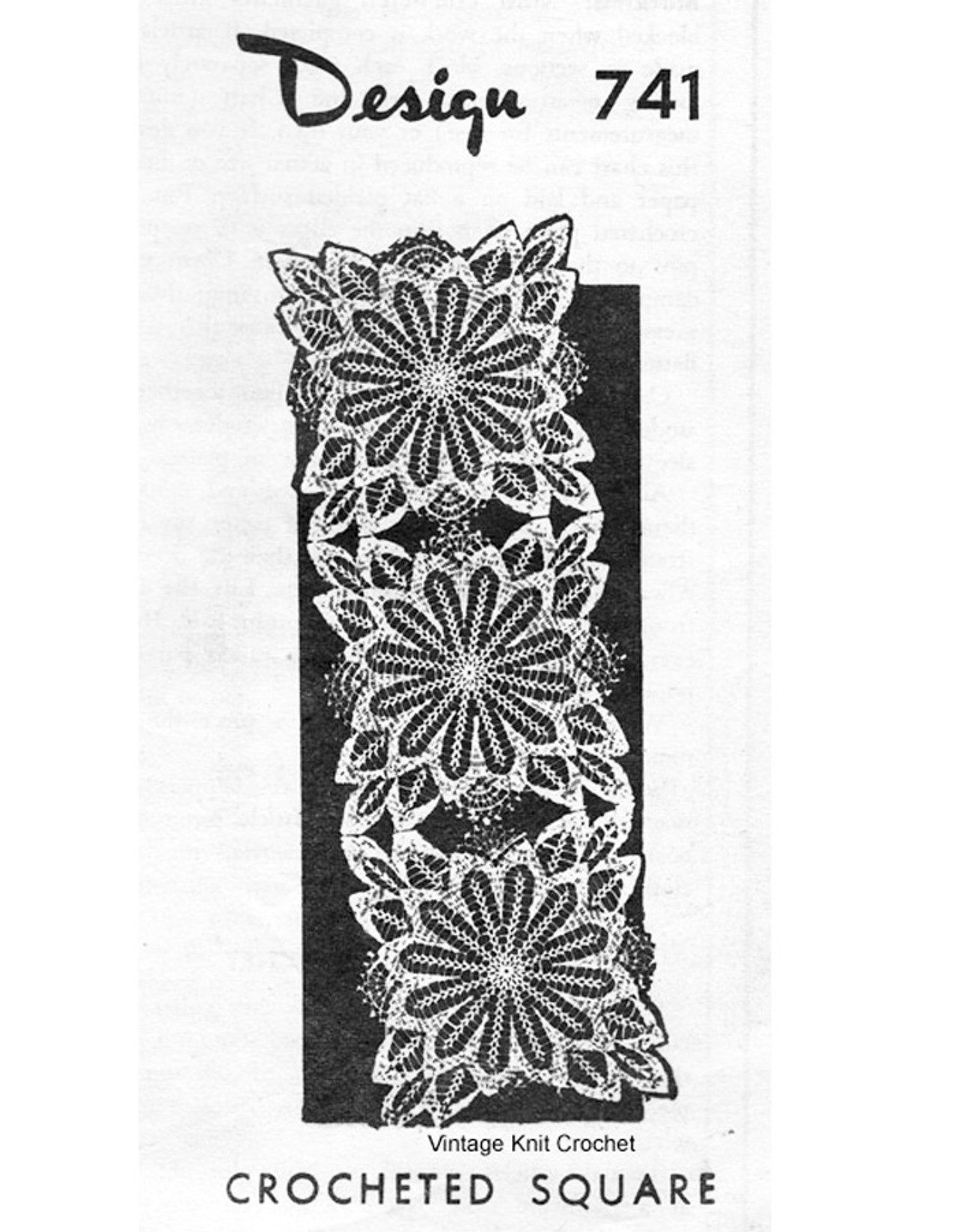 Laura Wheeler 642 Crochet Pineapple Cloth Pattern Centerpiece Doily