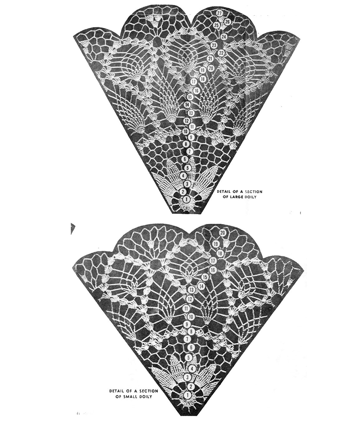 Crocheted Doilies Pattern in Pineapple Stitch Laura Wheeler 230