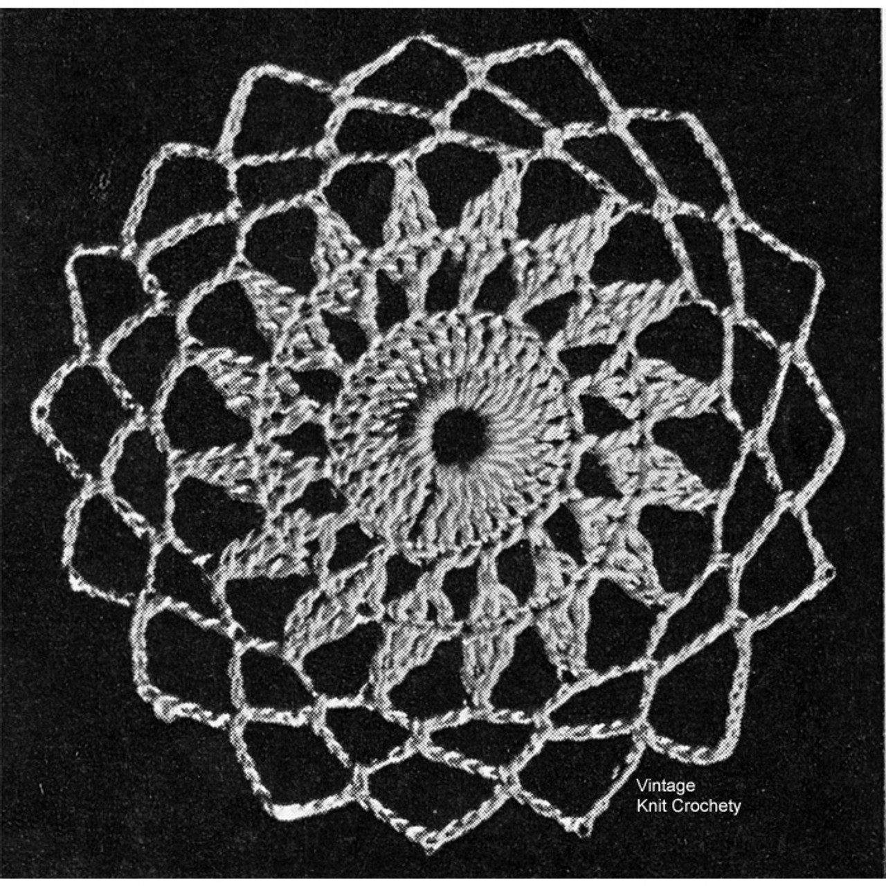 Round Medallion Crochet Tablecloth Pattern No 7750