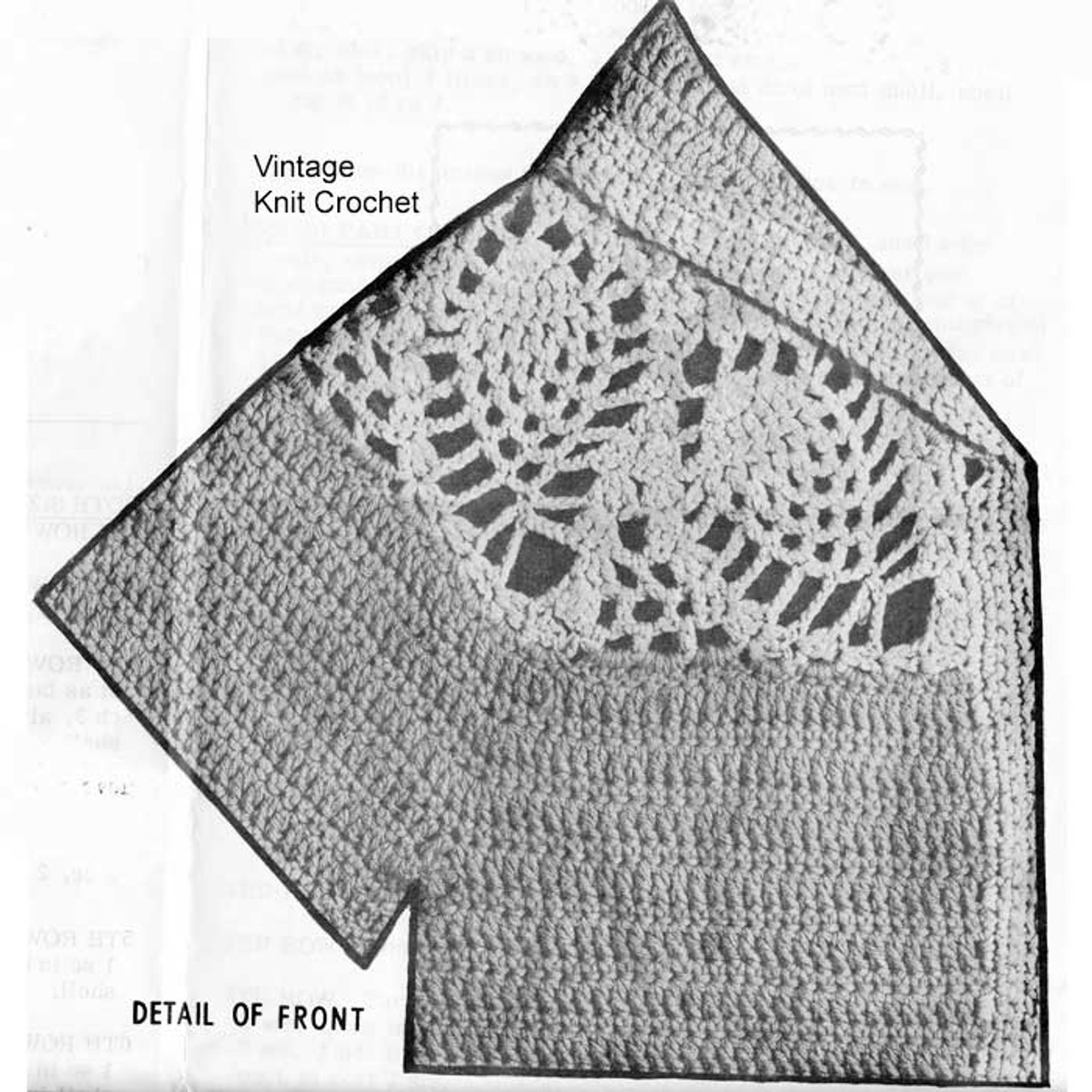 Crochet Pineapple Jacket Pattern Alice Brooks 7445 Mail Order